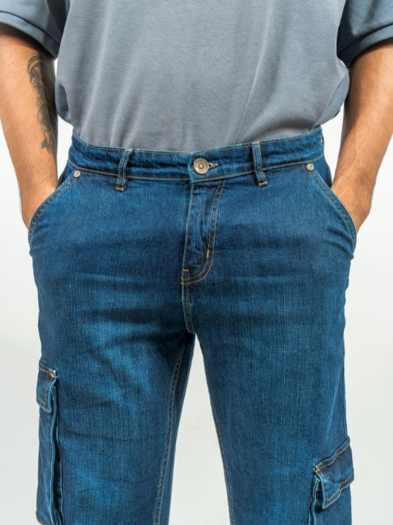 Parallel Leg, Baggy Fit Dark Blue 6 Pockets | Men Jeans | Jeans for Men ...